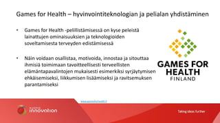 Health Promotion - Games for Health | PDF