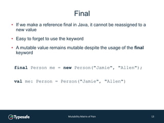20150411 mutability matrix of pain scala | PPT