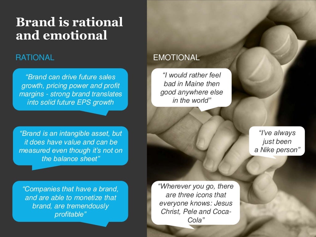 Brand is rational and emotional