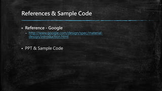 Material design - widgets and sample code | PPTX | Desktop Publishing | Computer Software and ...