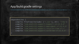 Material design - widgets and sample code | PPTX | Desktop Publishing ...