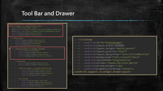 Material design - widgets and sample code | PPTX | Desktop Publishing ...