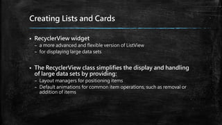 Material design - widgets and sample code | PPTX | Desktop Publishing | Computer Software and ...