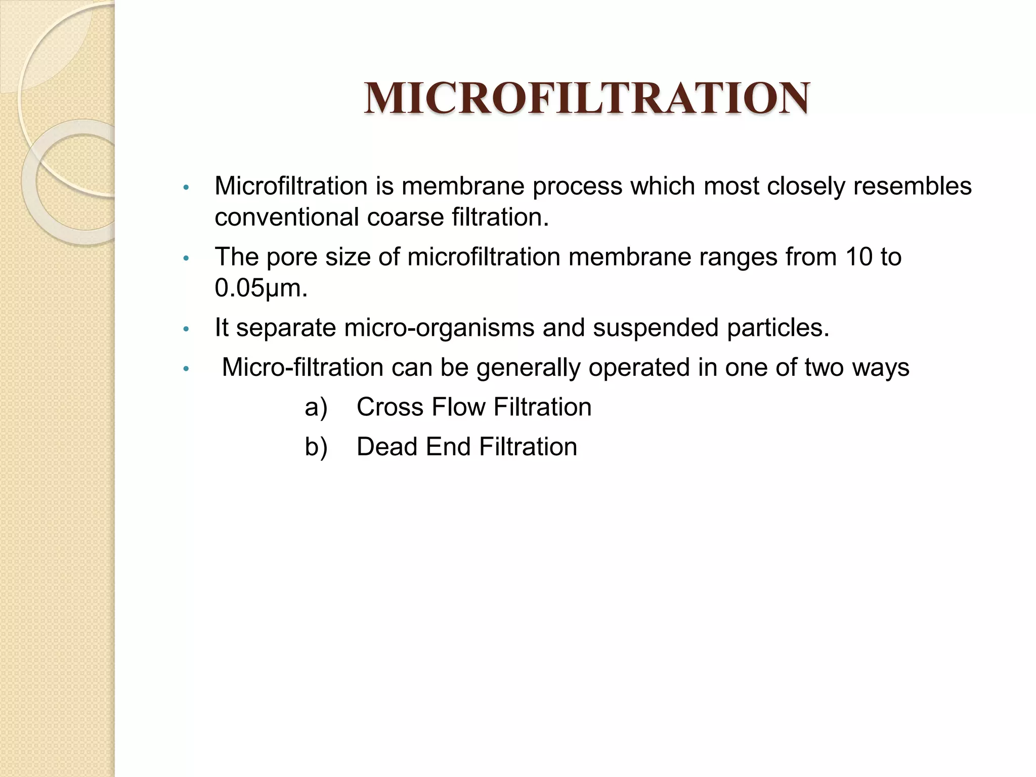 Membrane Separation techniques | PPTX