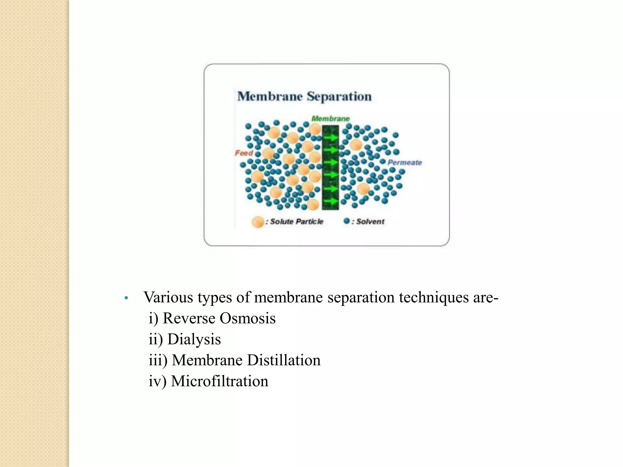 Membrane Separation techniques | PPTX