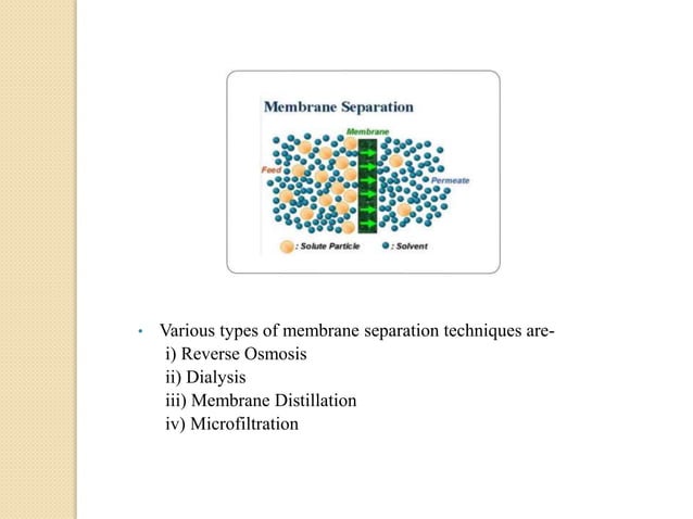 Membrane Separation techniques | PPTX