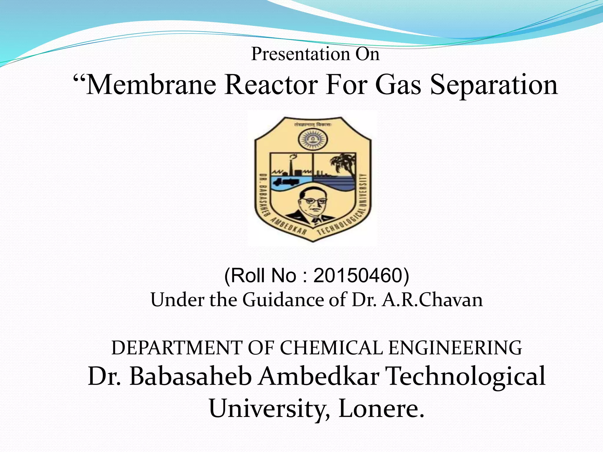 membrane reactor for gas separation | PPT