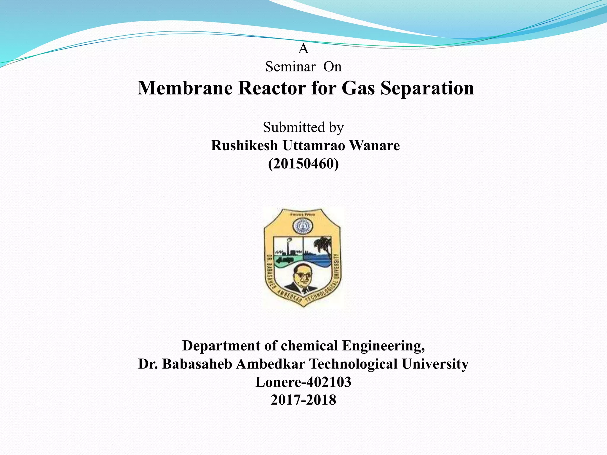 membrane reactor for gas separation | PPT