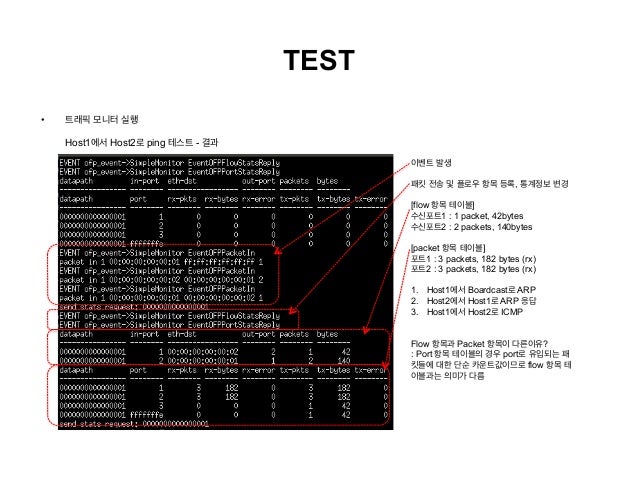 Ryu with OpenFlow 1.3, Traffic Monitor