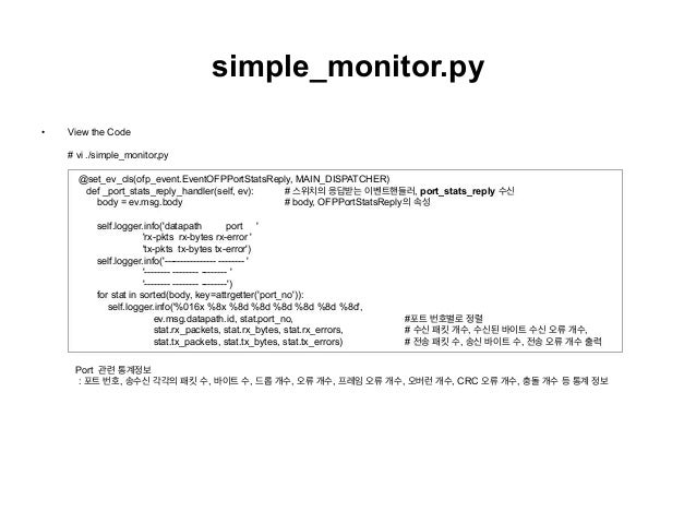 Ryu With Openflow 13 Traffic Monitor