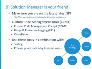 10 Golden Rules for S/4 HANA Migrations | PPT