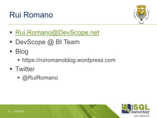 Power BI for Developers @ SQLSaturday #369 | PPTX