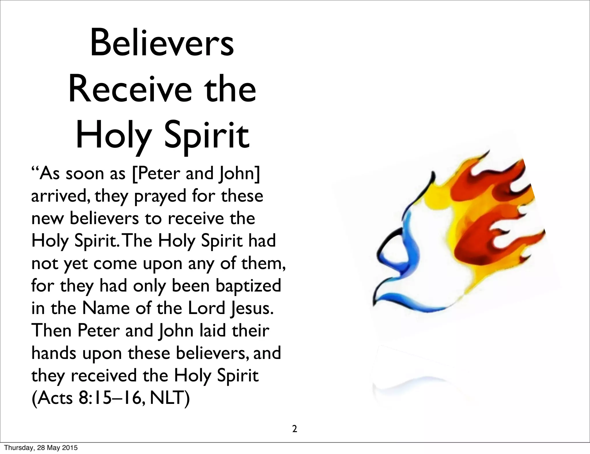 Receiving the Holy Spirit key | PPT