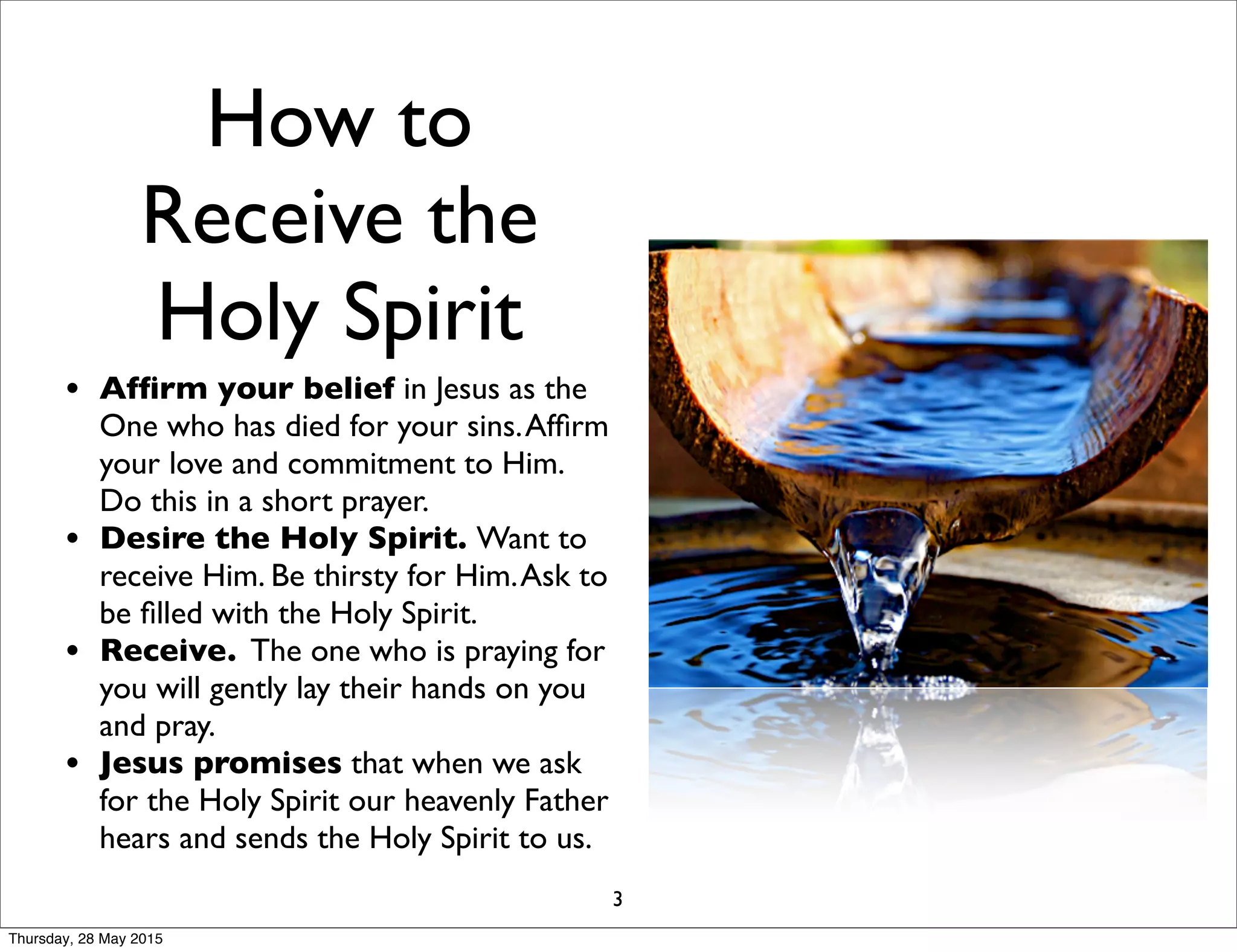 Receiving the Holy Spirit key | PPT