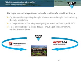 The Importance of Integration of subsurface with surface facilities ...