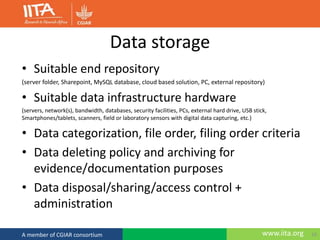 Introduction to data management, terminologies and use of data management platforms | PPTX