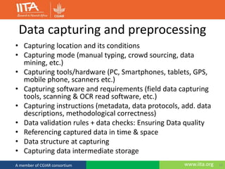 Introduction to data management, terminologies and use of data ...
