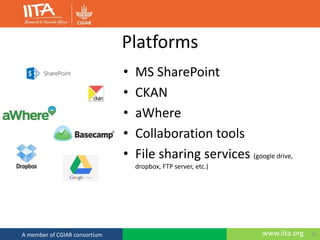 Introduction to data management, terminologies and use of data management platforms | PPTX