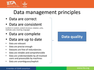 Introduction to data management, terminologies and use of data ...