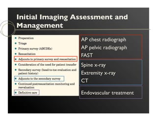 Trauma Imaging and Intervention: JCMS2015 | PDF