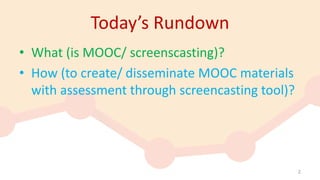 Creating MOOC materials with learning assessment by screencasting | PDF ...