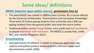 Creating MOOC materials with learning assessment by screencasting | PDF ...
