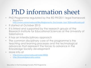 Phd Programme Presentation | PDF