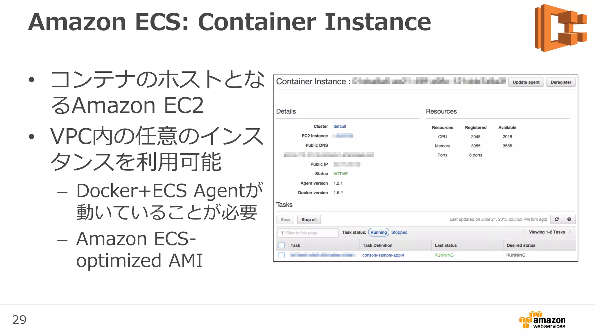 AWS Blackbelt 2015シリーズ Amazon EC2 Container Service (Amazon ECS) | PPT