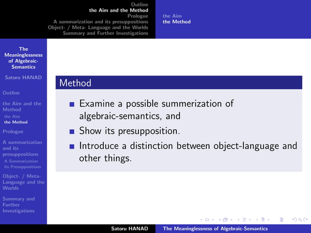 20150629 ``The Meaninglessness of Algebraic Semantics'' | PPT