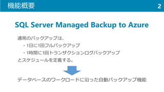 SQL Server 2016 :Managed backup to Azure | PPT
