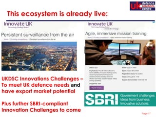 8 July 2015: UK Defence Solutions Centre overview | PPT