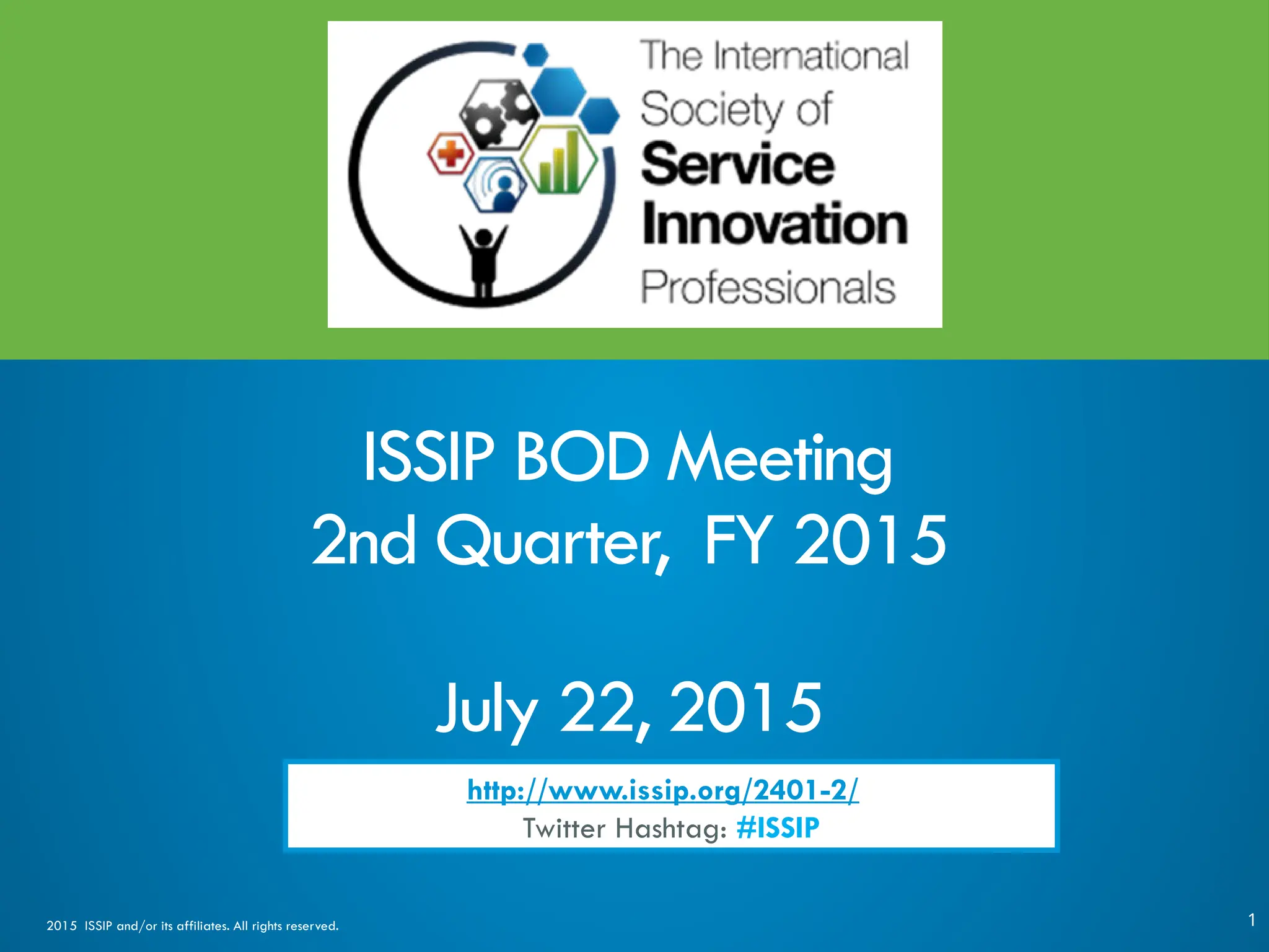 20150722 Slides - ProgressUpdateWithBoard - ISSIP_BOD 20150722 ...