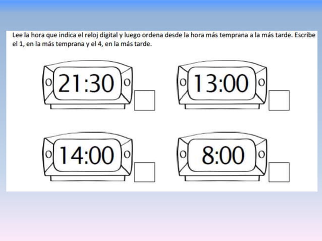 201507231649570.Aprender la hora en reloj digital.ppt | Education