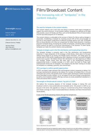 Korean Film & Broadcasting Content Industry | PDF