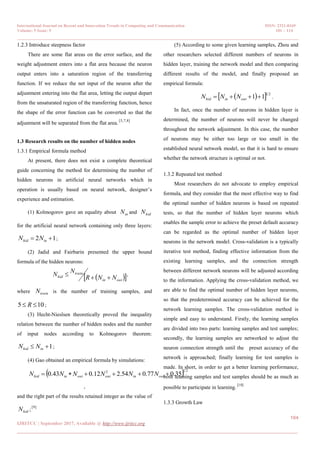A New Method for Figuring the Number of Hidden Layer Nodes in BP Algorithm | PDF | Artificial ...