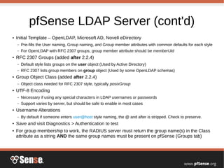 RADIUS and LDAP - pfSense Hangout August 2015 | PPT | Free download
