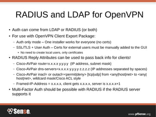 RADIUS and LDAP - pfSense Hangout August 2015 | PDF