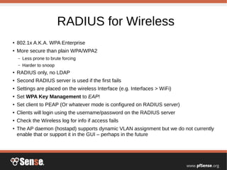 RADIUS and LDAP - pfSense Hangout August 2015 | PDF