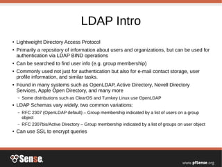 RADIUS and LDAP - pfSense Hangout August 2015 | PPT | Free download
