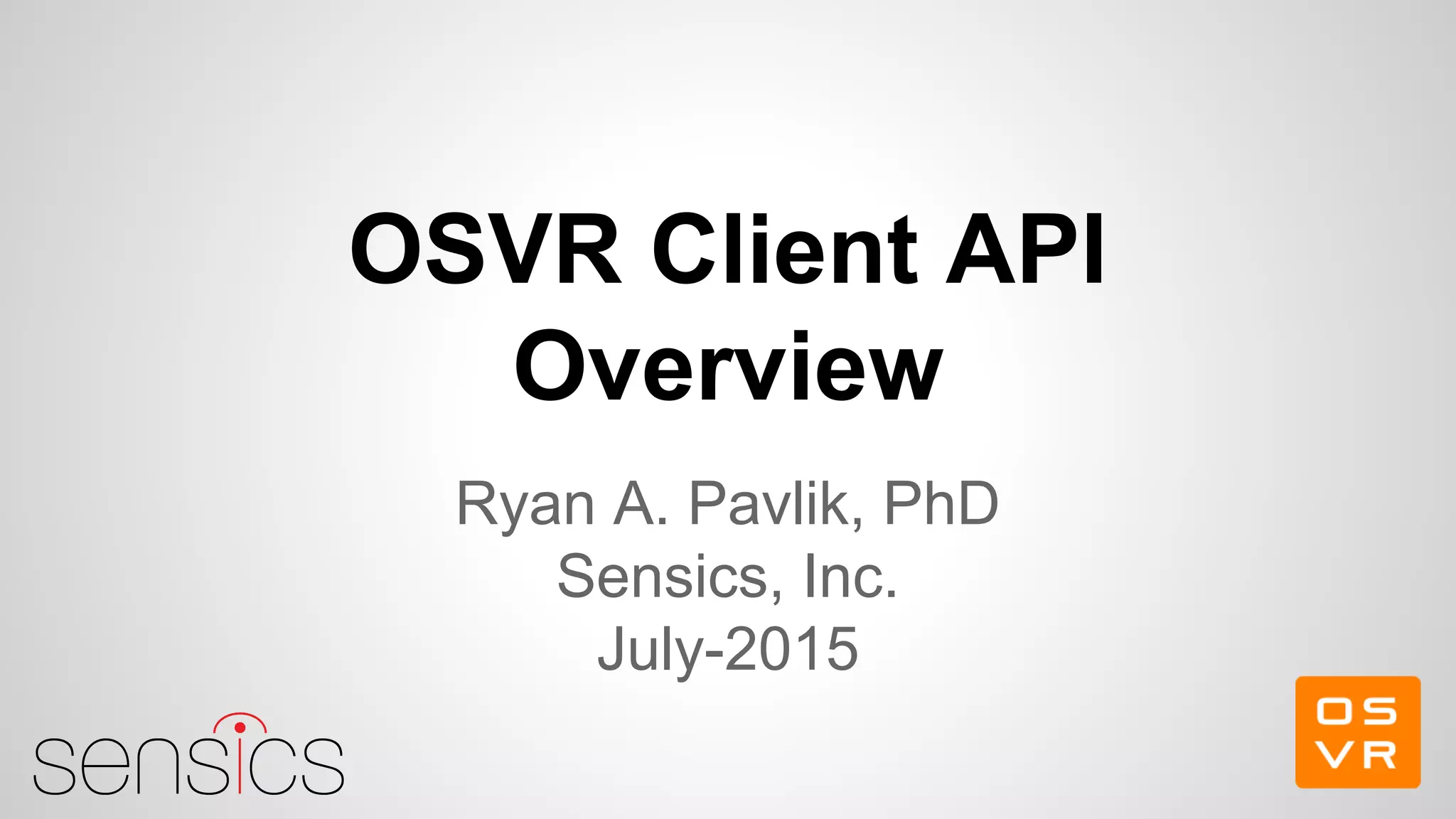 OSVR Client Application Design | PDF | Cloud Computing | Internet