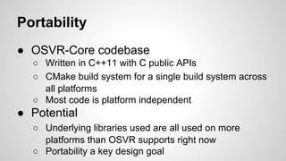 OSVR Operating System Platforms and Portability | PPT