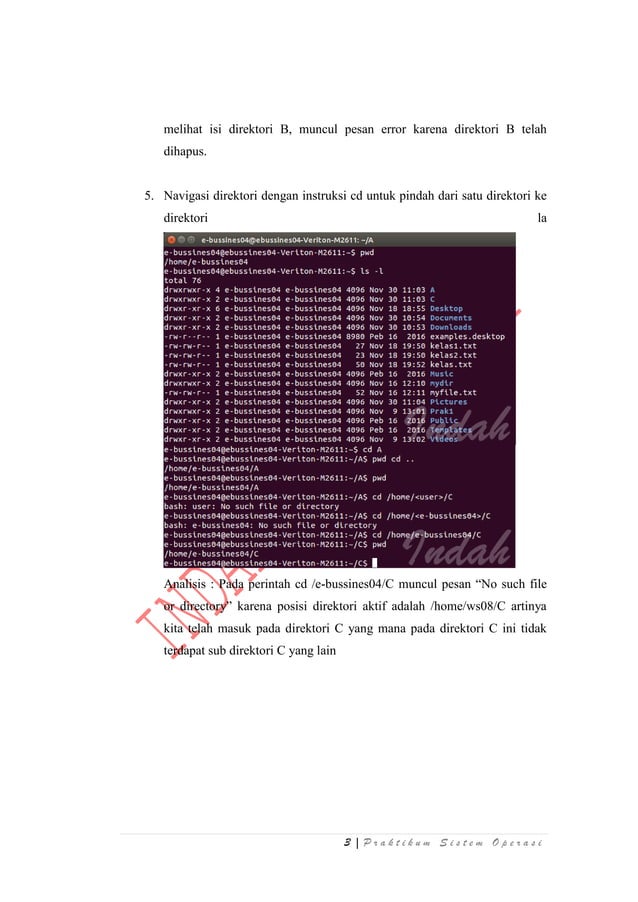 Laporan Praktikum Sistem Operasi Modul 4 | PDF Laporan Praktikum Sistem Operasi Modul 4 | PDF