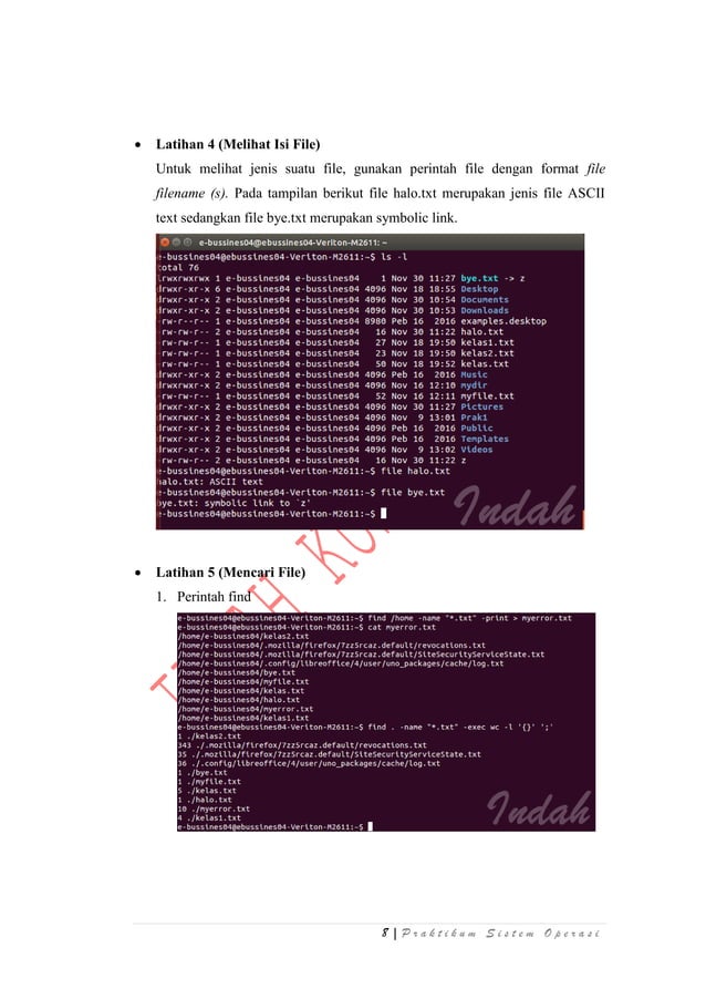 Laporan Praktikum Sistem Operasi Modul 4 | PDF Laporan Praktikum Sistem Operasi Modul 4 | PDF