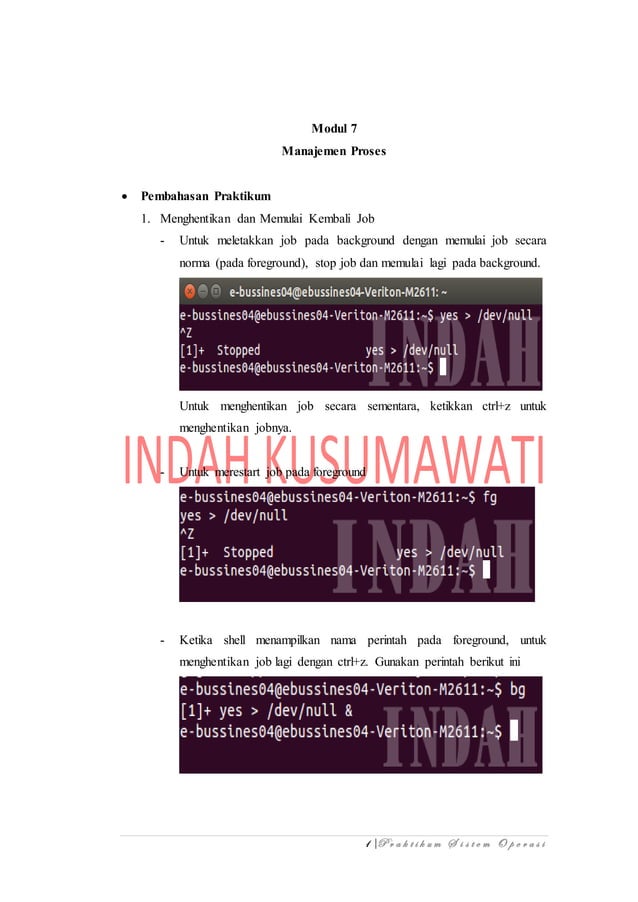 Laporan Praktikum Sistem Operasi Modul 7 dan 8 | PDF