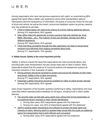uberX Ridesharing Survey Result Analysis | PDF