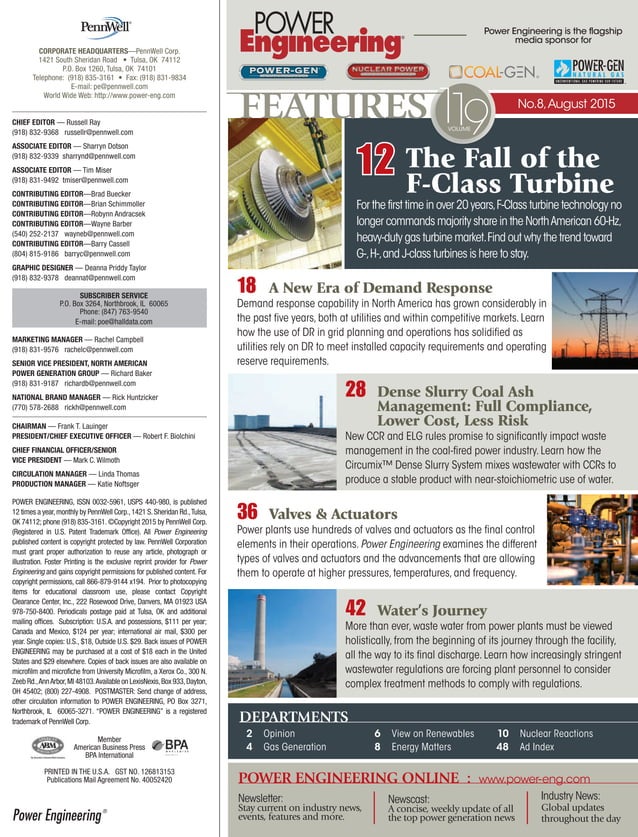 2015 08 Power Engineering | PDF | Power and Energy Industry | Industries