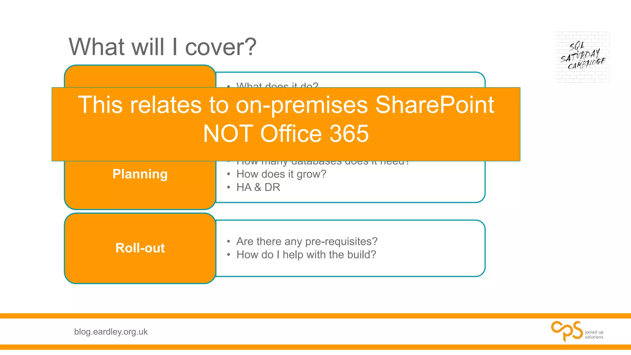 SharePoint Databases: What you need to know (201509) | PPT