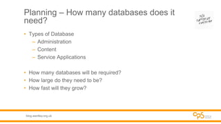 SharePoint Databases: What you need to know (201509) | PPTX