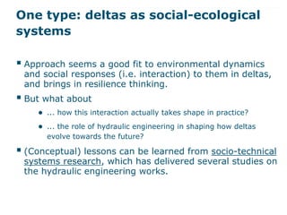 Controlled flooding in social-ecological delta systems - @SEI | PPT