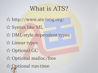 ATS language overview | PDF | Programming Languages | Computing